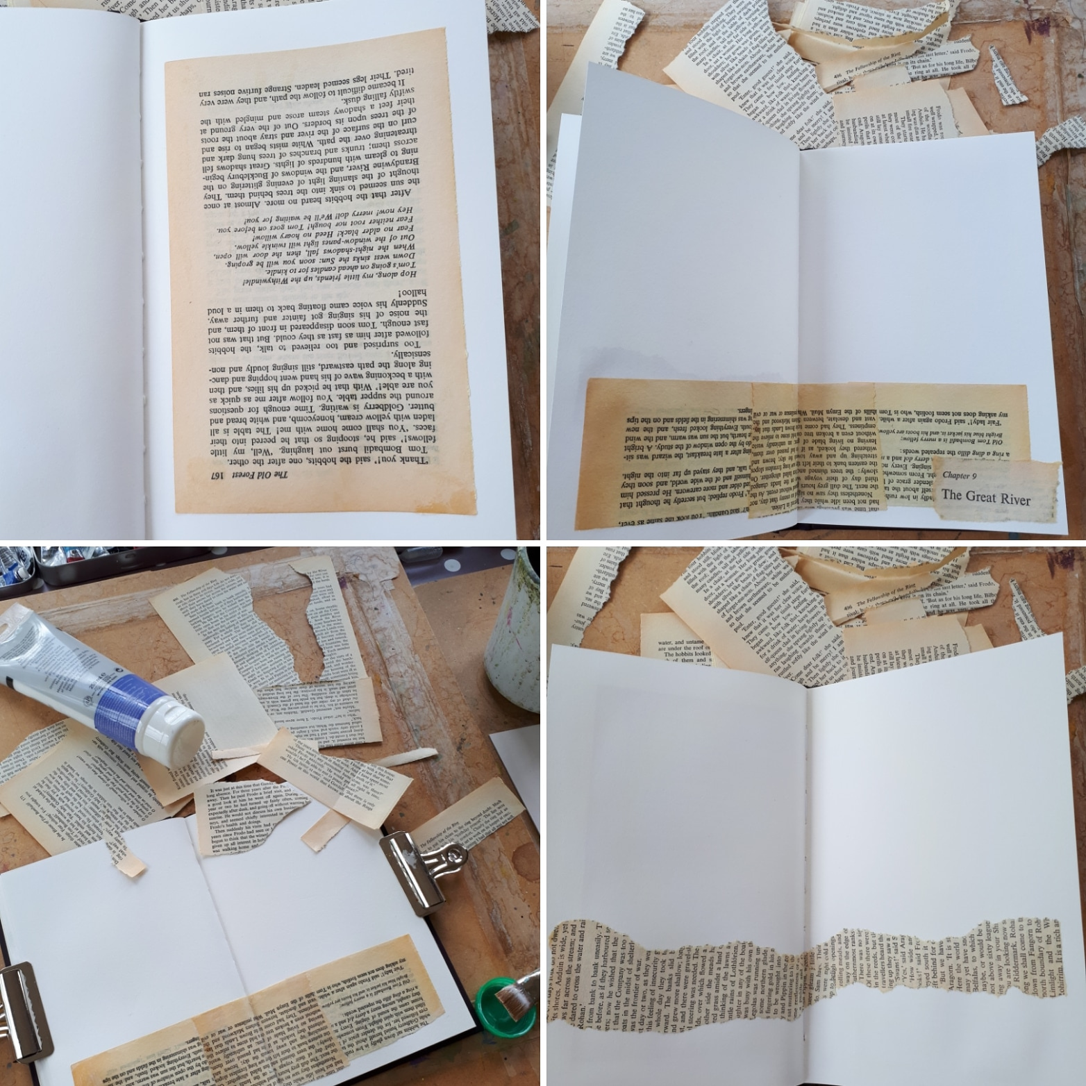 Watercolours & Old Book Pages - Ingrid Hill Art